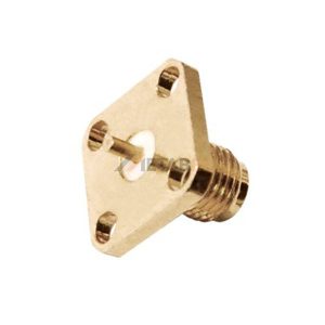 4-Hole Flange Panel Mount SMA Female Connector - MetabeeAI