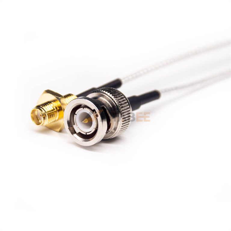 BNC Male to SMA Female Bulkhead Panel Mount Cable Assembly - MetabeeAI