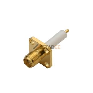 Isolated SMA Female 4-Hole Flange Panel Mount Connector - MetabeeAI