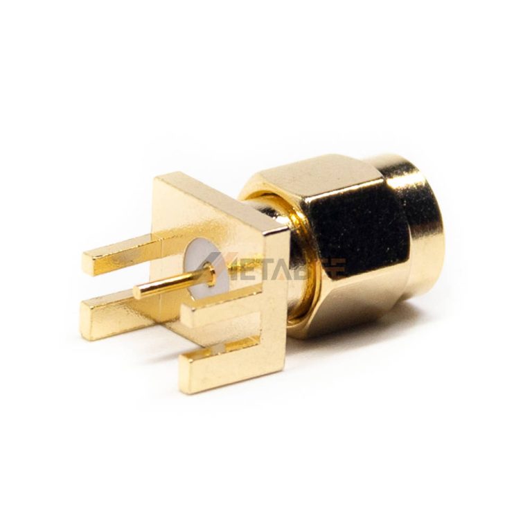 PCB Edge Mount SMA Male Connector - MetabeeAI