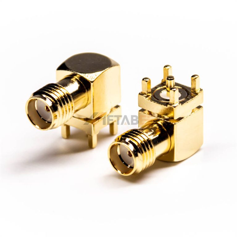 Right Angle Female SMA PCB Through Hole Connector - MetabeeAI