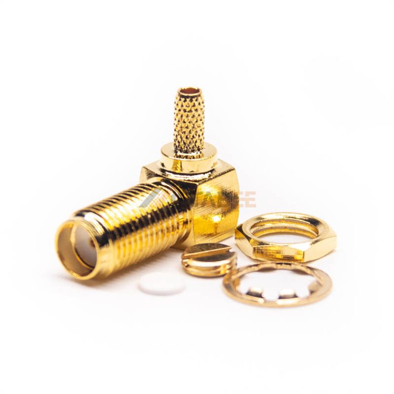 Right Angle SMA Female Bulkhead Connector - MetabeeAI