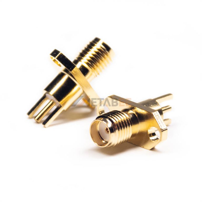 SMA 2 Hole Flange Panel Mount Female Connector - MetabeeAI