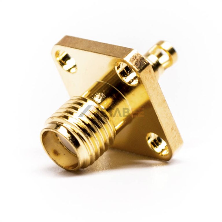 SMA Female 4 Hole Flange Panel Mount Connector 50 Ohm - MetabeeAI