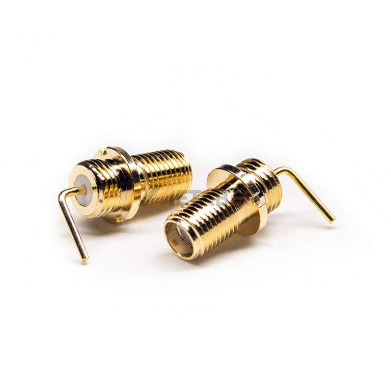 SMA Female Right Angle Bulkhead Panel Mount Connector - MetabeeAI