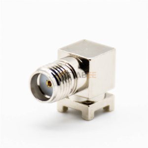 SMA Female Right Angle PCB Surface Mount Connector, 50 Ohm - MetabeeAI