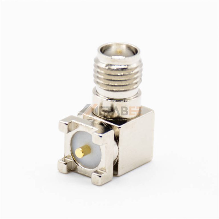 SMA Female Right Angle PCB Surface Mount Connector, 50 Ohm - MetabeeAI