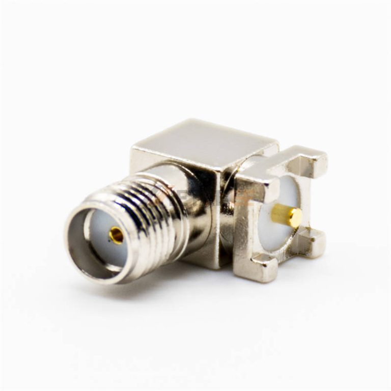 SMA Female Right Angle PCB Surface Mount Connector, 50 Ohm - MetabeeAI
