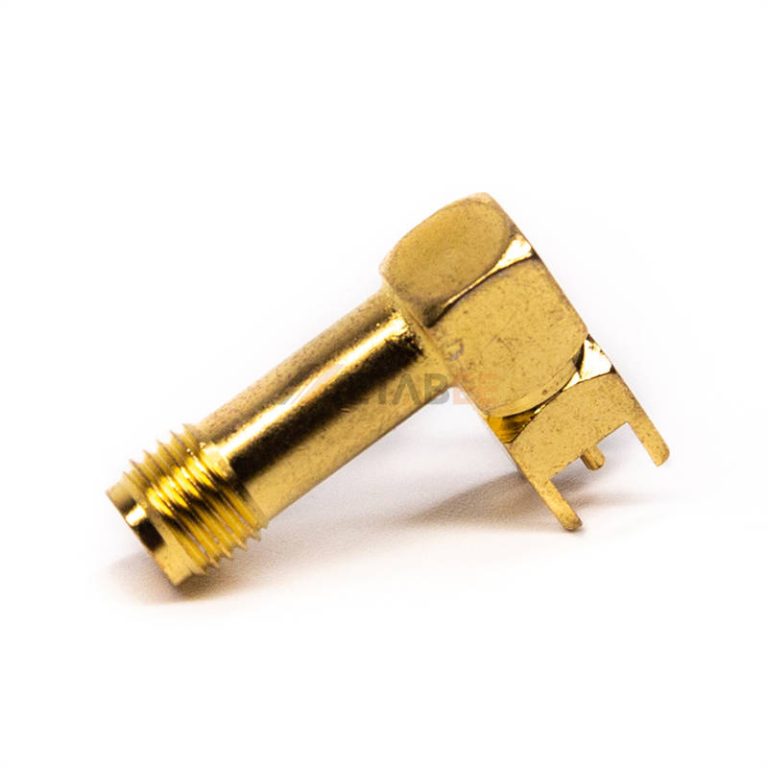 SMA Female Right Angle PCB Through Hole Mount Connector - MetabeeAI