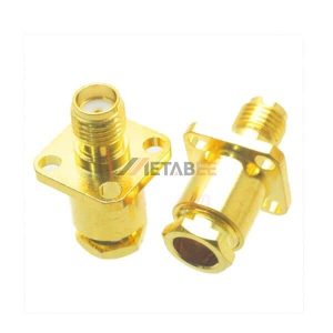 SMA Female Straight 4 Holes Flange Panel Mount Connector - MetabeeAI