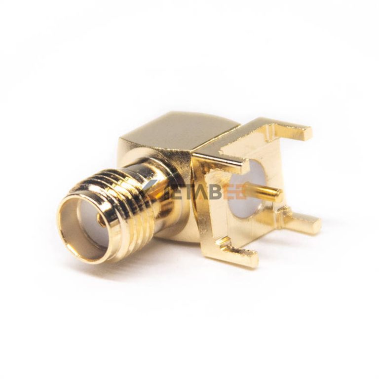 SMA Jack Right Angle PCB Through Hole Connector - MetabeeAI