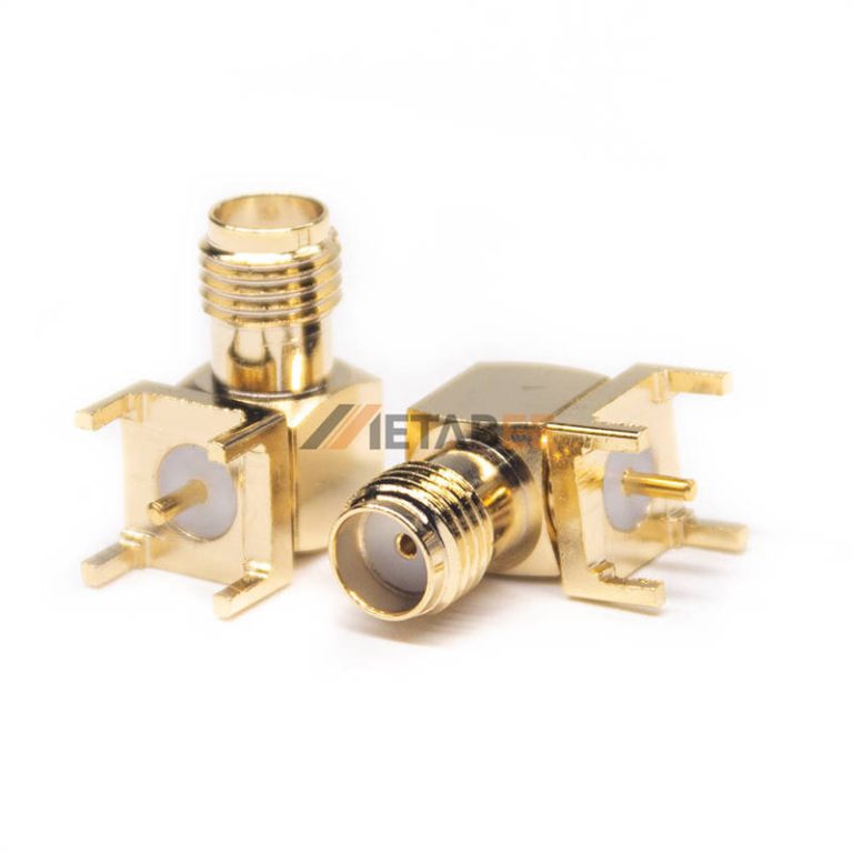 SMA Jack Right Angle PCB Through Hole Connector - MetabeeAI