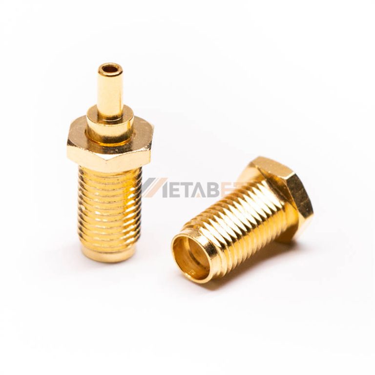 SMA Jack Straight Bulkhead Panel Mount Connector 50 Ohm - MetabeeAI