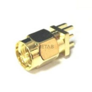 SMA Male PCB Edge Mount Connector, Straight, 50 Ohm - MetabeeAI