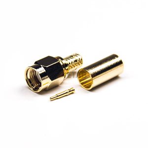 SMA Straight Crimp Cable Type Plug Connector 50 Ohm - MetabeeAI