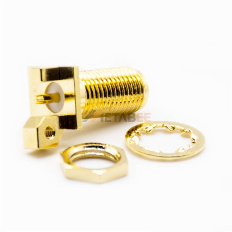 SMA Straight Jack Panel Mount Connector PCB Through Hole - MetabeeAI