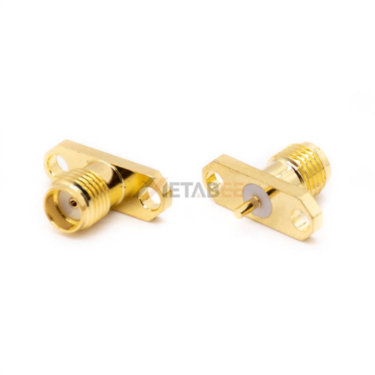 Straight 2 Hole Flange Panel Mount SMA Jack Connector 50 Ohm - MetabeeAI