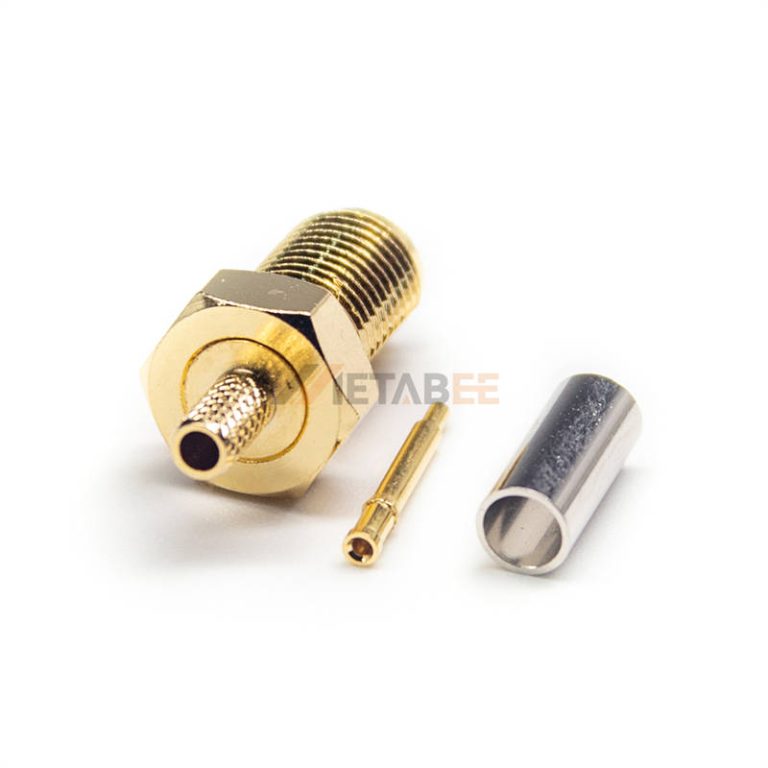 Straight RP SMA Female Crimp Cable Type Connector 50 Ohm - MetabeeAI