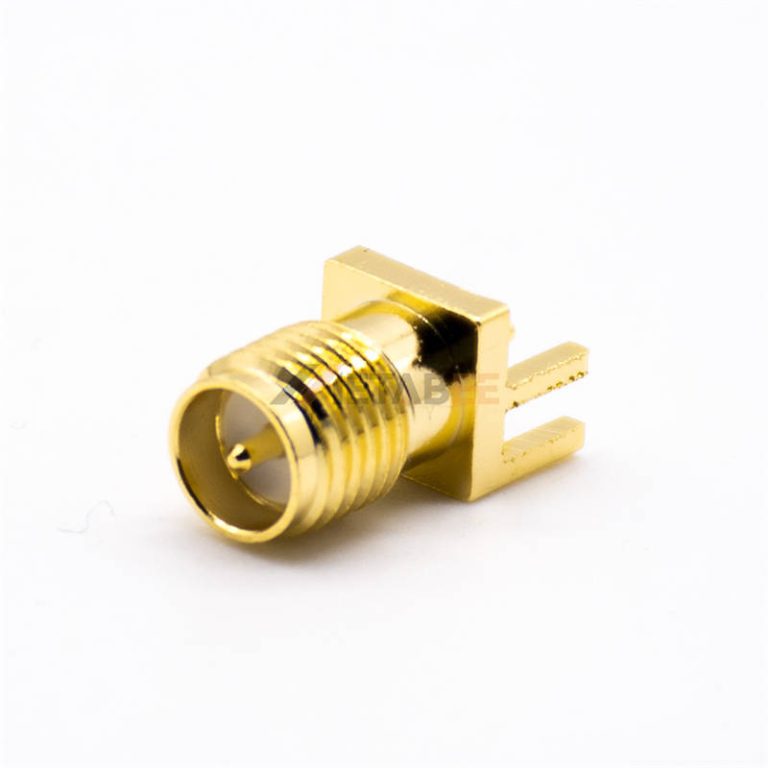 Straight RP SMA Jack PCB Edge Mount Connector - MetabeeAI