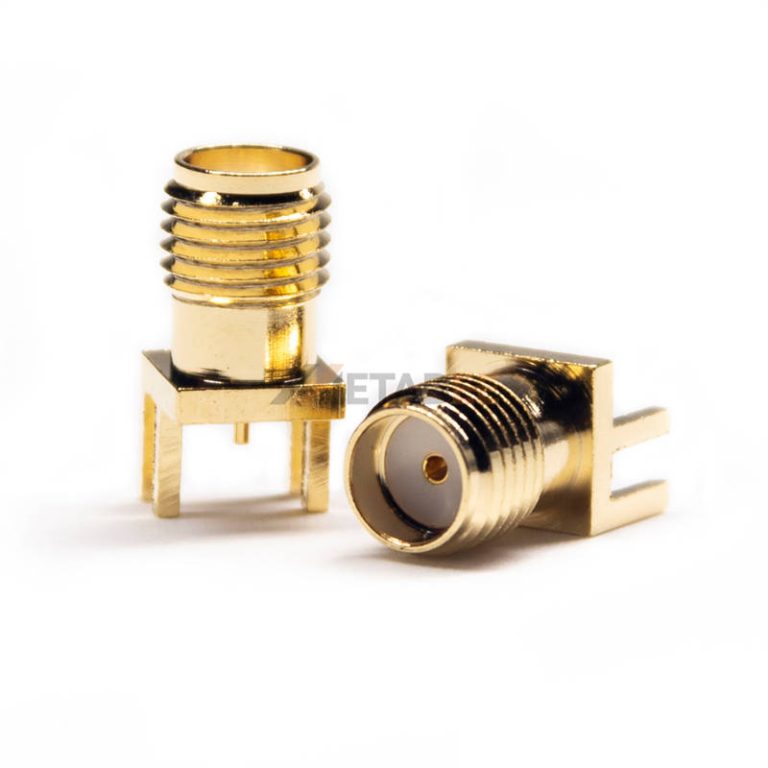 Straight SMA Female PCB Edge Mount Connector 50 Ohm - MetabeeAI