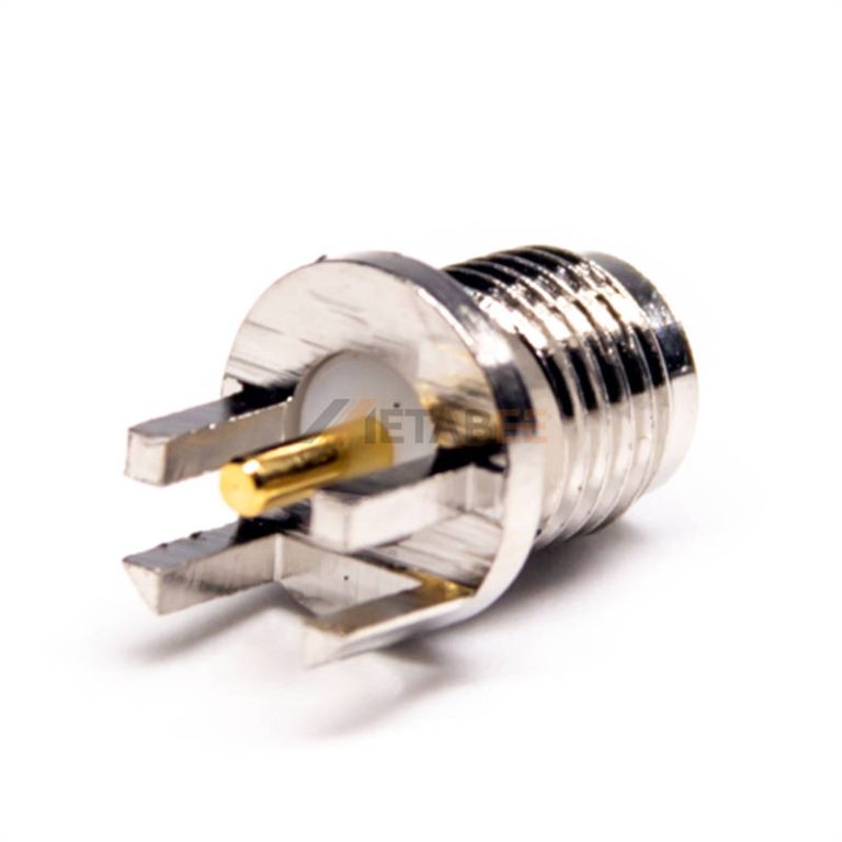 Straight SMA Female PCB Edge Mount Connector - MetabeeAI