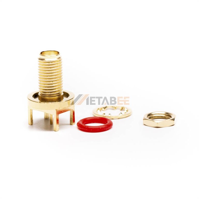 Waterproof SMA Female PCB Through Hole Connector 50 Ohm - MetabeeAI