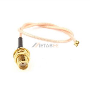 Bulkhead Mount SMA Female to U.FL IPEX Cable Assembly - MetabeeAI