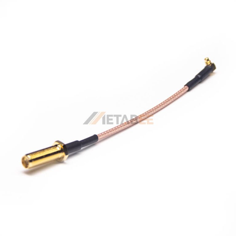 Bulkhead SMA Female to Right Angle MMCX Male Cable Assembly - MetabeeAI