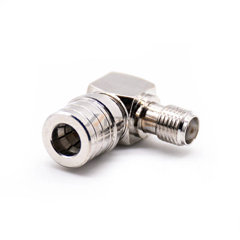 Right Angle QMA Male to SMA Female Adapter - MetabeeAI