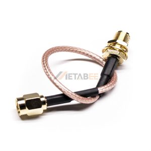 SMA Male to Bulkhead Panel Mount SMA Female Cable Assembly - MetabeeAI