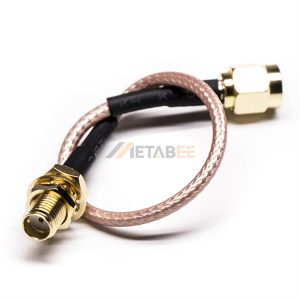 SMA Male to Bulkhead Panel Mount SMA Female Cable Assembly - MetabeeAI