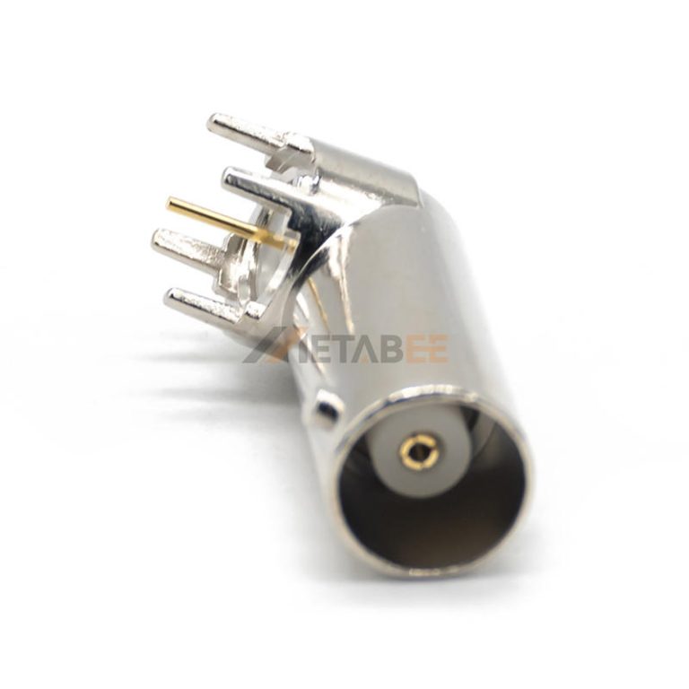 90 Degree PCB Through Hole Mount BNC Female Connector - MetabeeAI