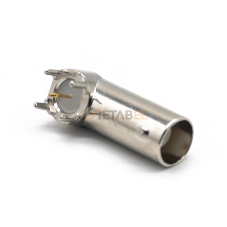 90 Degree PCB Through Hole Mount BNC Female Connector - MetabeeAI