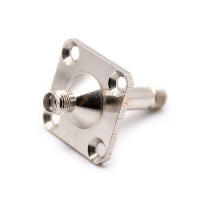 Panel Mount SMA Adapter Female to Female with 4 Hole Flange - MetabeeAI
