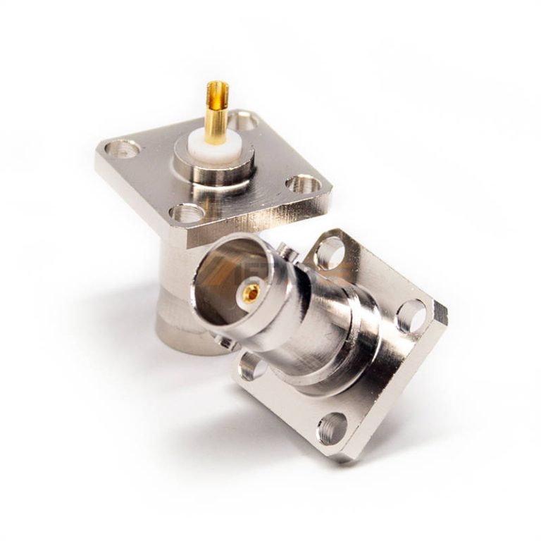 4 Hole Flange Panel Mount BNC Female Connector 75 Ohm - MetabeeAI