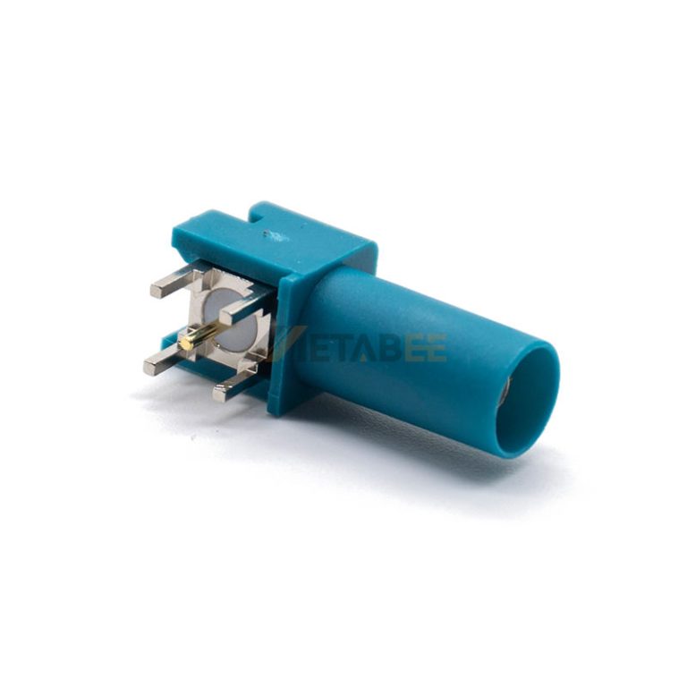 Fakra Z Male Connector Through Hole Mount for PCB, Right Angle - MetabeeAI