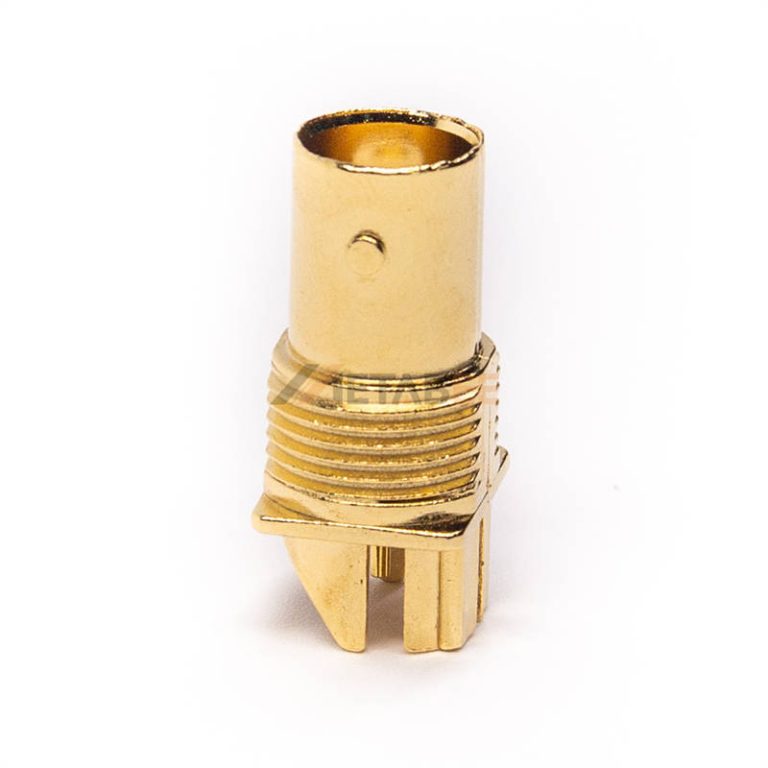 Gold PCB Edge Mount BNC Female Bulkhead Connector 75 Ohm - MetabeeAI