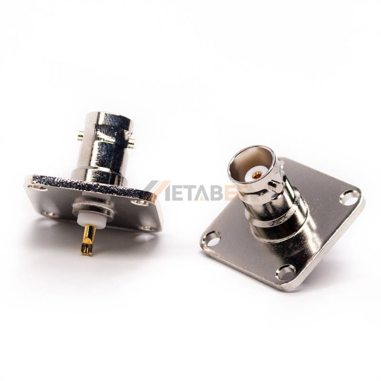 Panel Mount BNC Female Connector with 4 Hole Flange - MetabeeAI