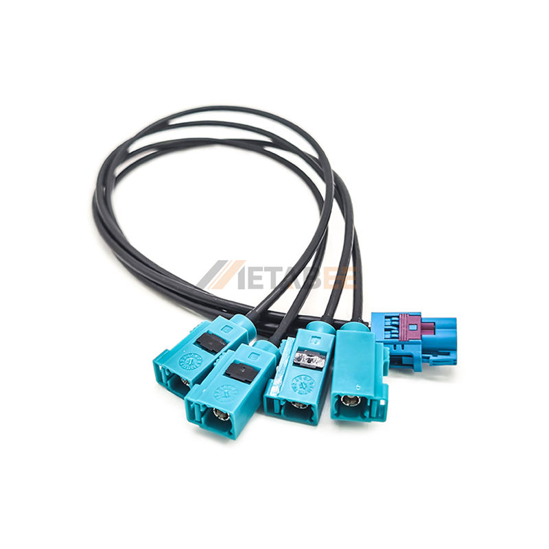 Quad Mini Fakra Z Female to 4 Fakra Z Female Automotive Cable - MetabeeAI