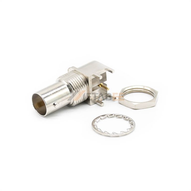 Right Angle Bulkhead Panel Mount BNC Female Connector - MetabeeAI