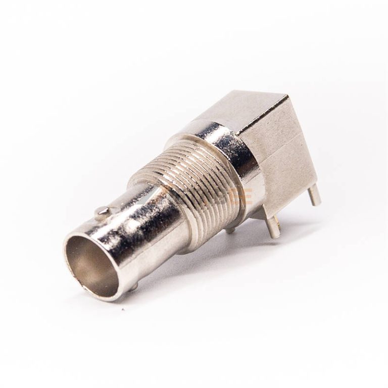 Right Angle PCB BNC Female Bulkhead Connector Through Hole - MetabeeAI