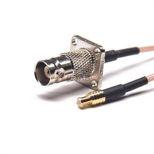 4-Hole Flange Panel Mount BNC Female to MCX Male Cable - MetabeeAI