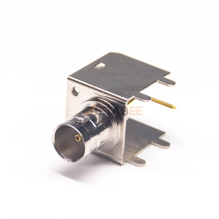 90 Degree BNC Female PCB Through Hole Mount Connector - MetabeeAI