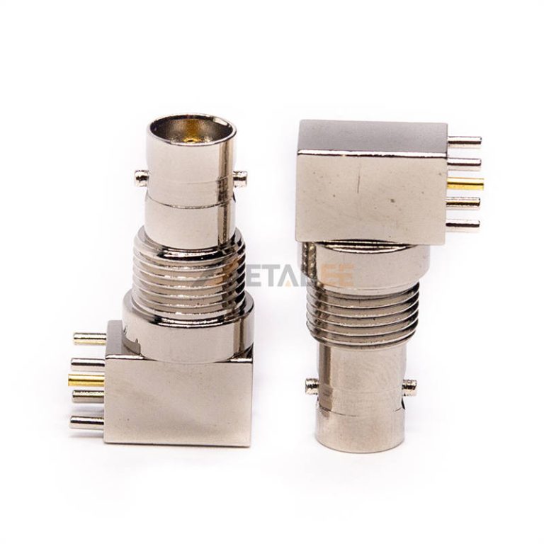 BNC Female Right Angle PCB Connector Through Hole Mount - MetabeeAI