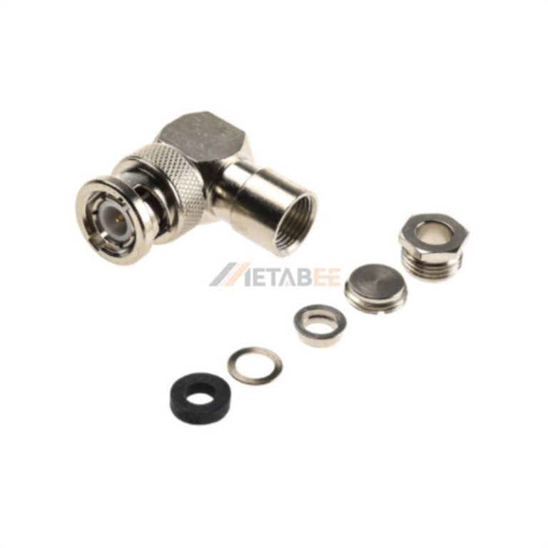 Right Angle RG316 BNC Male Connector Crimp Type Attachment - MetabeeAI