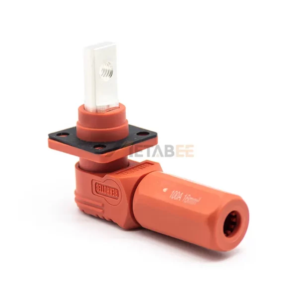 Right Angle 6mm 100A Plug Connector for Energy Storage Battery - MetabeeAI