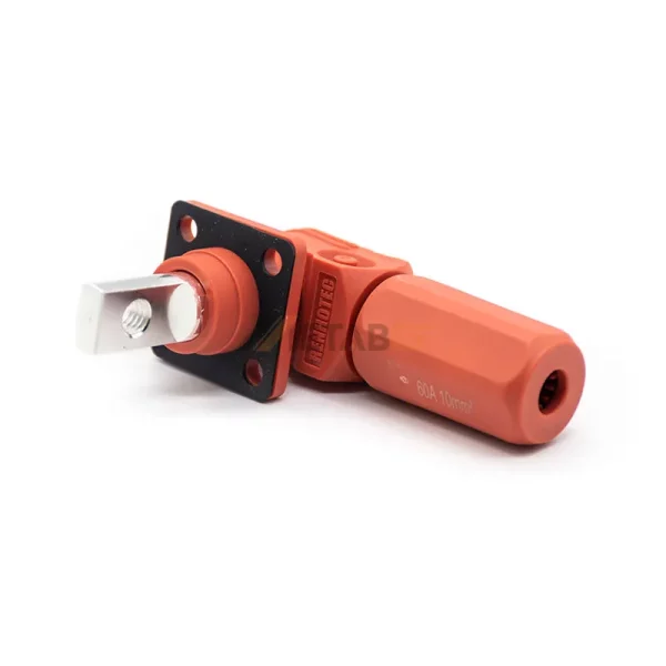 Right Angle 6mm 120A Single Core Energy Storage Connector - MetabeeAI