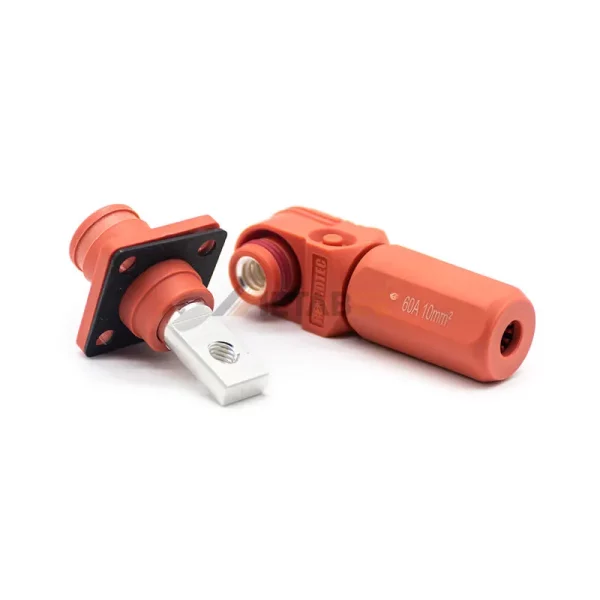 Right Angle 6mm 60A Single Core Energy Storage Plug Connector - MetabeeAI