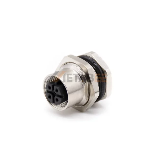M12 B Coded 4 Pin Male Field Wireable Connector - MetabeeAI
