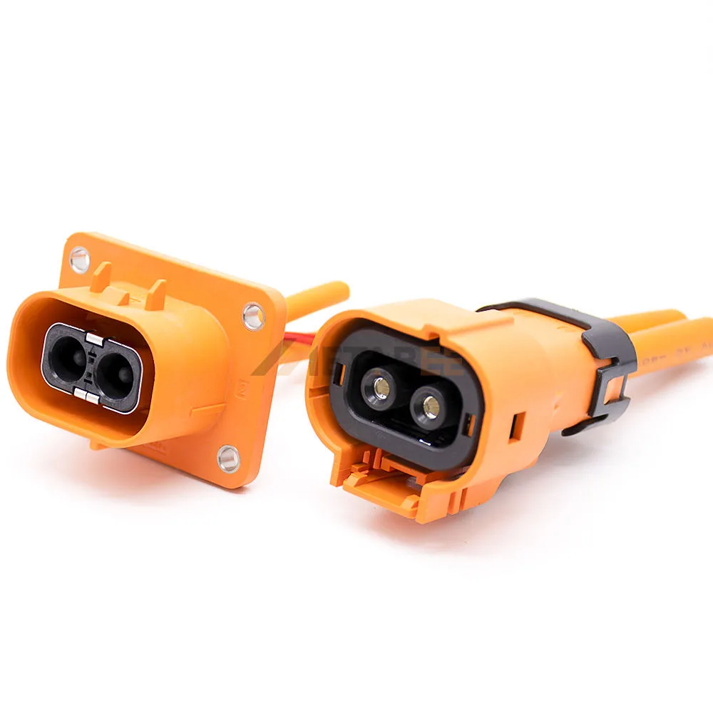 8mm High Voltage EV Cable, 2 Pin Plug, A Key, 50mm², 200A MetabeeAI